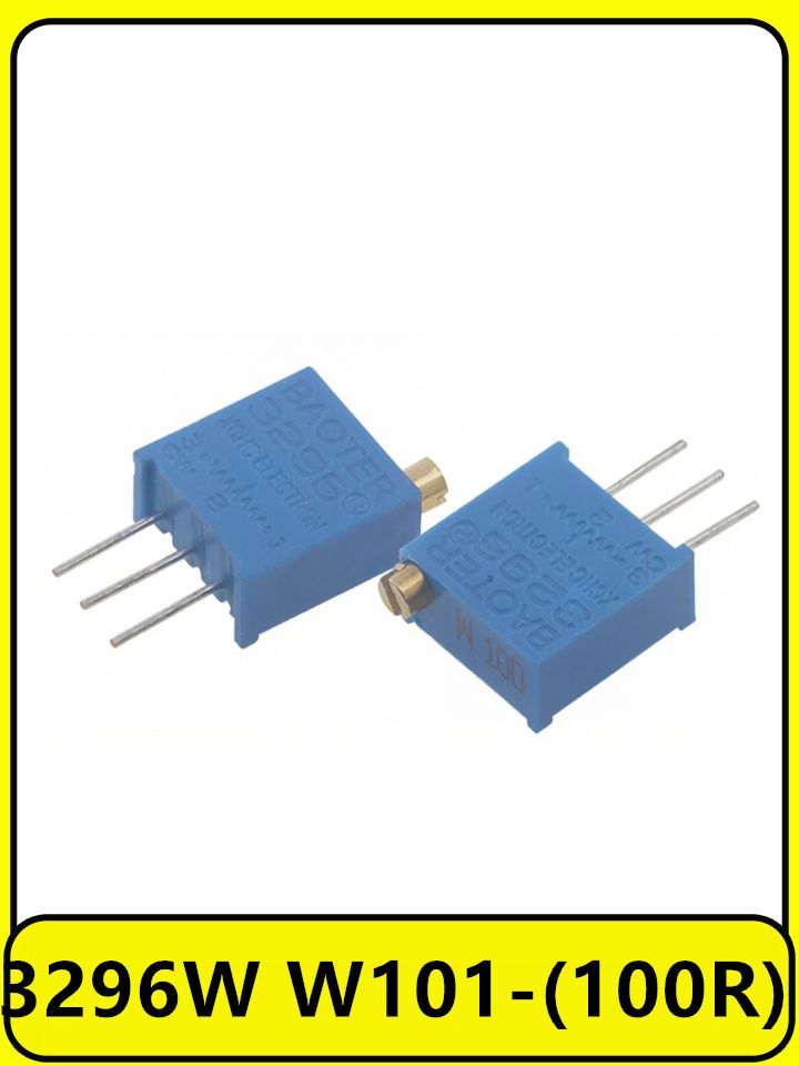 10 шт. 3296W W101-(100R) Электронные компоненты. подстроечный резистор 100 Ом многооборотный потенциометр