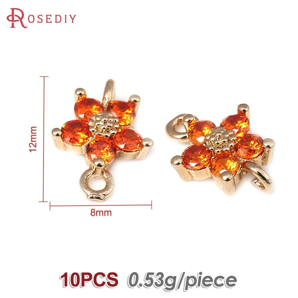 Подвески Rosediy 10 шт, цвет: 38071-Orange Red