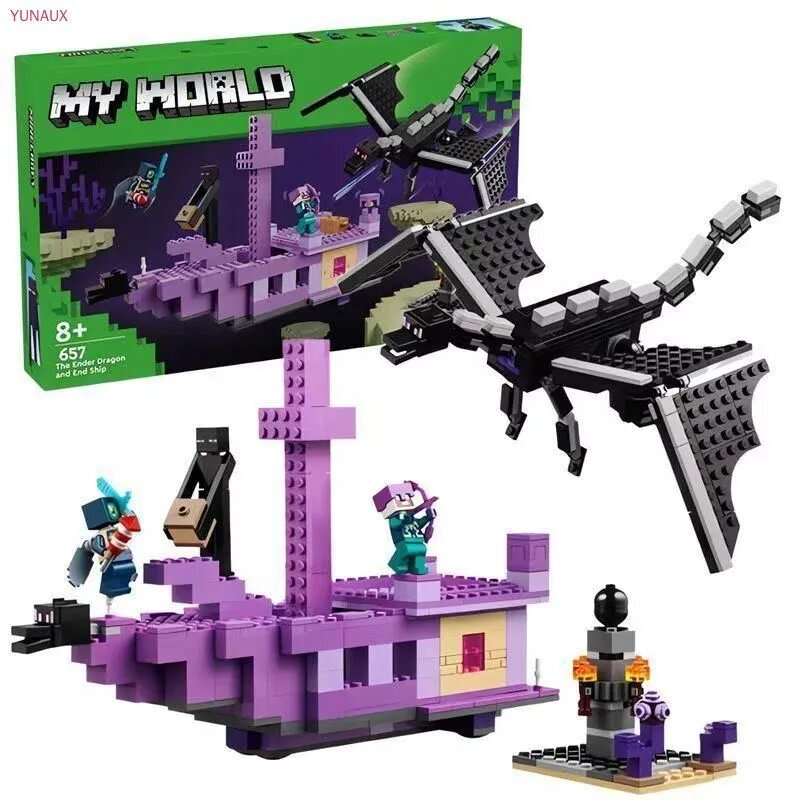 Конструктор пластиковый My World 8+ 657 The Ender Dragon and End Ship
