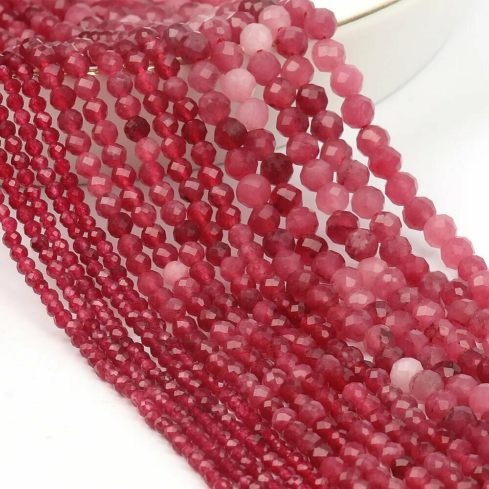 4 мм бусины рубин, граненые круглые бусины, аксессуары
