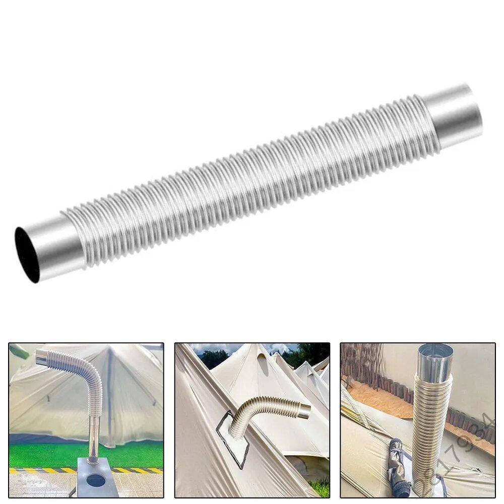 Гибкий элемент дымохода из нержавеющей стали для печей и палаток