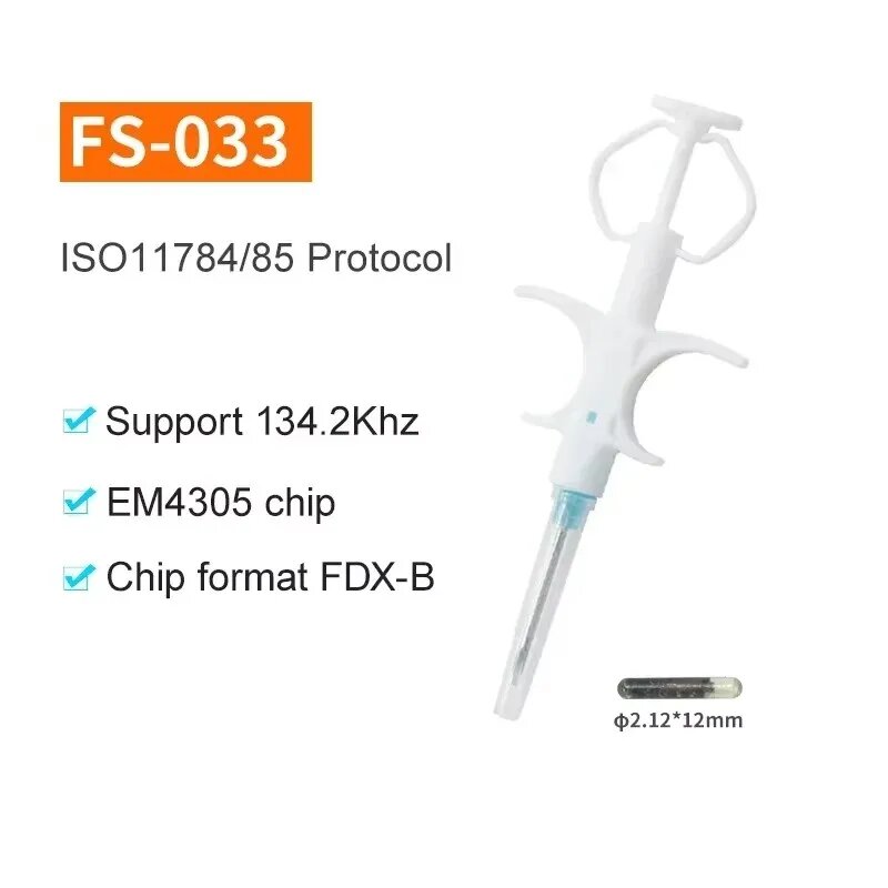 Микрочипы EM4305 для животных 100pcs 2.12x12mm