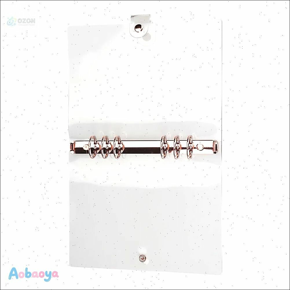 Обложка из пвх розовое золото для блокнота а5, прозрачная, с 6 кольцами, для защиты тетрадей