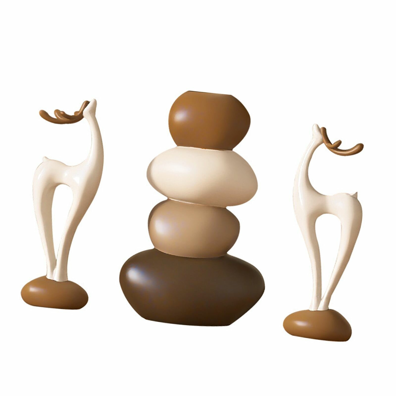 Фигурки оленей из смолы ваза камня коллекционные скульптуры животных