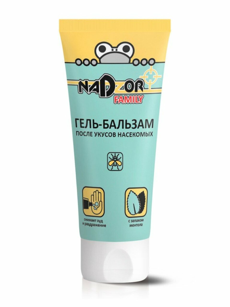 Гель-бальзам Nadzor после укусов насекомых, 30 мл, успокаивающее средство от зуда и раздражения кожи, охлаждающий эффект.