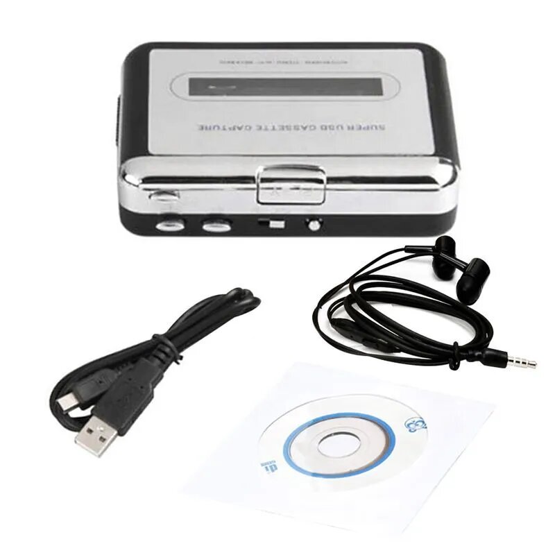 Кассетный плеер Конвертер USB-кассеты в MP3 Захват аудио Музыкальный магнитофон