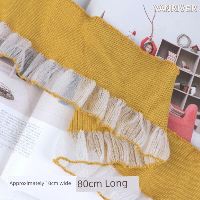 Прозрачные рифленые трикотажные эластичные тесьмы для одежды с волнистыми краями и кружевной тесьмой из рифленой ткани.