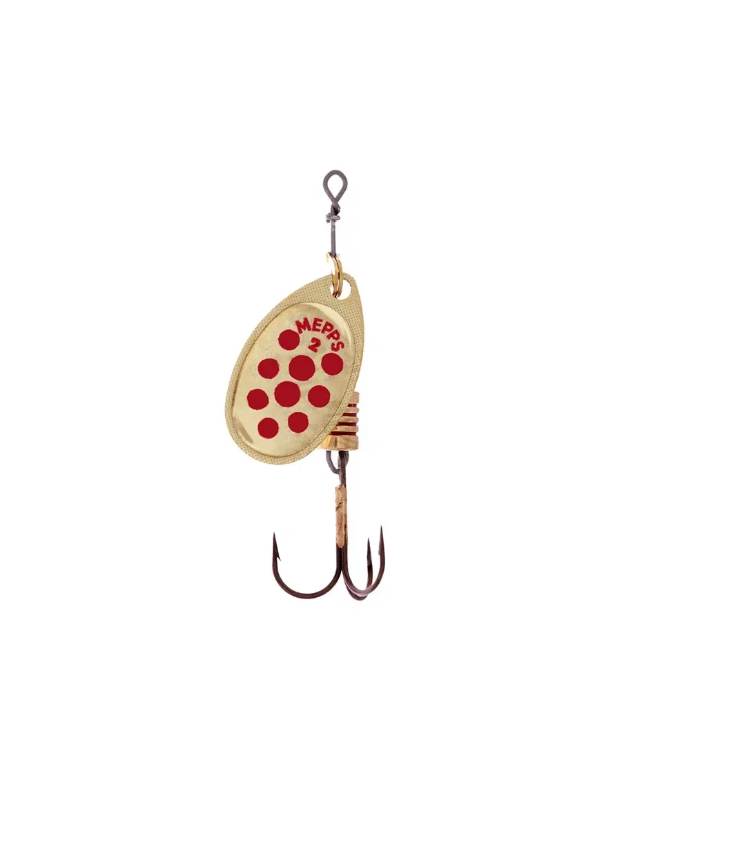 Блесна вращающаяся Mepps "AGLIA PTS", 2, Gold/Red dots, 5 шт.