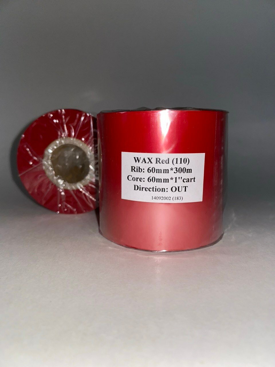 Риббон 60мм х 300м Красный WAX Premium Воск, вт1", OUT, 1 рулон