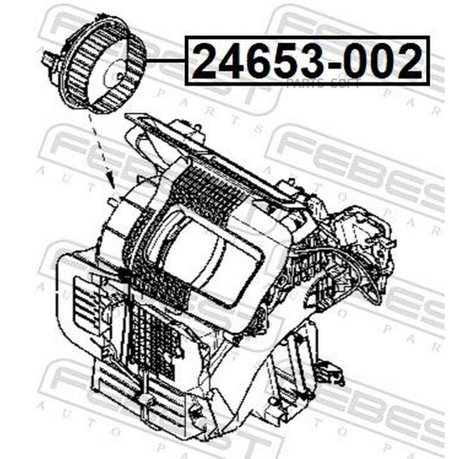 FEBEST 24653-002 мотор отопителя салона RENAULT, NISSAN, LADA 24653-002