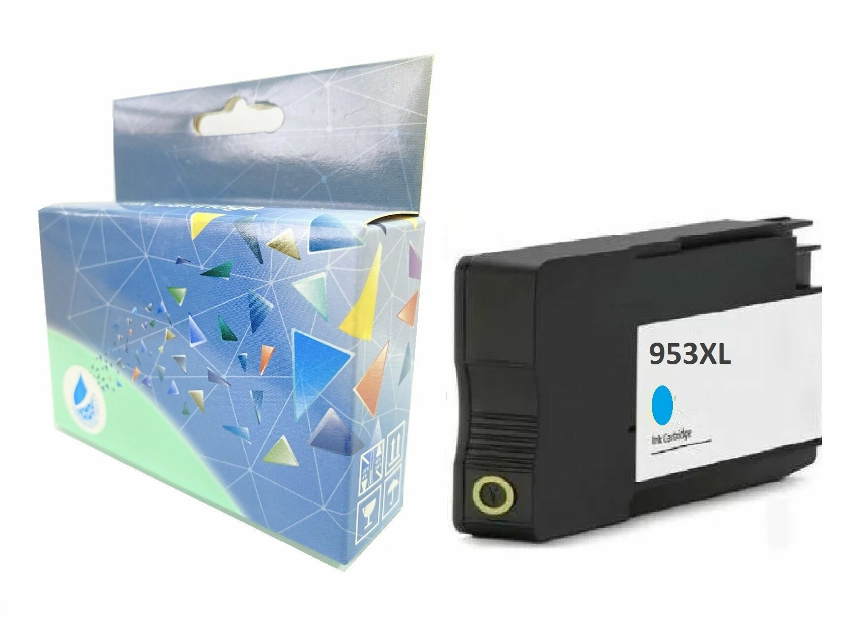 Картридж F6U16AE № 953XL для HP OfficeJet Pro-7740/8210/8710 Cyan AQUAMARINE (Совместимый)