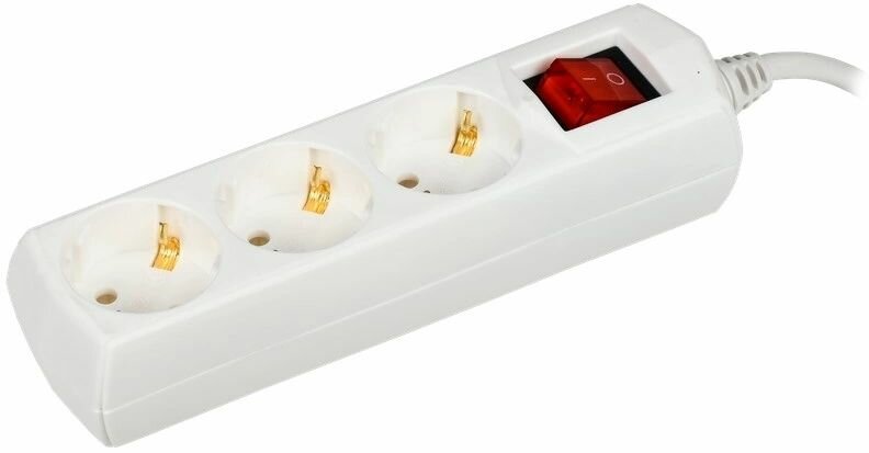 Удлинитель 3х3м с заземл. 10А IP20 У03В 2P+PE 250В 3х1 GENERICA WYP10-10-03-03-ZK-G