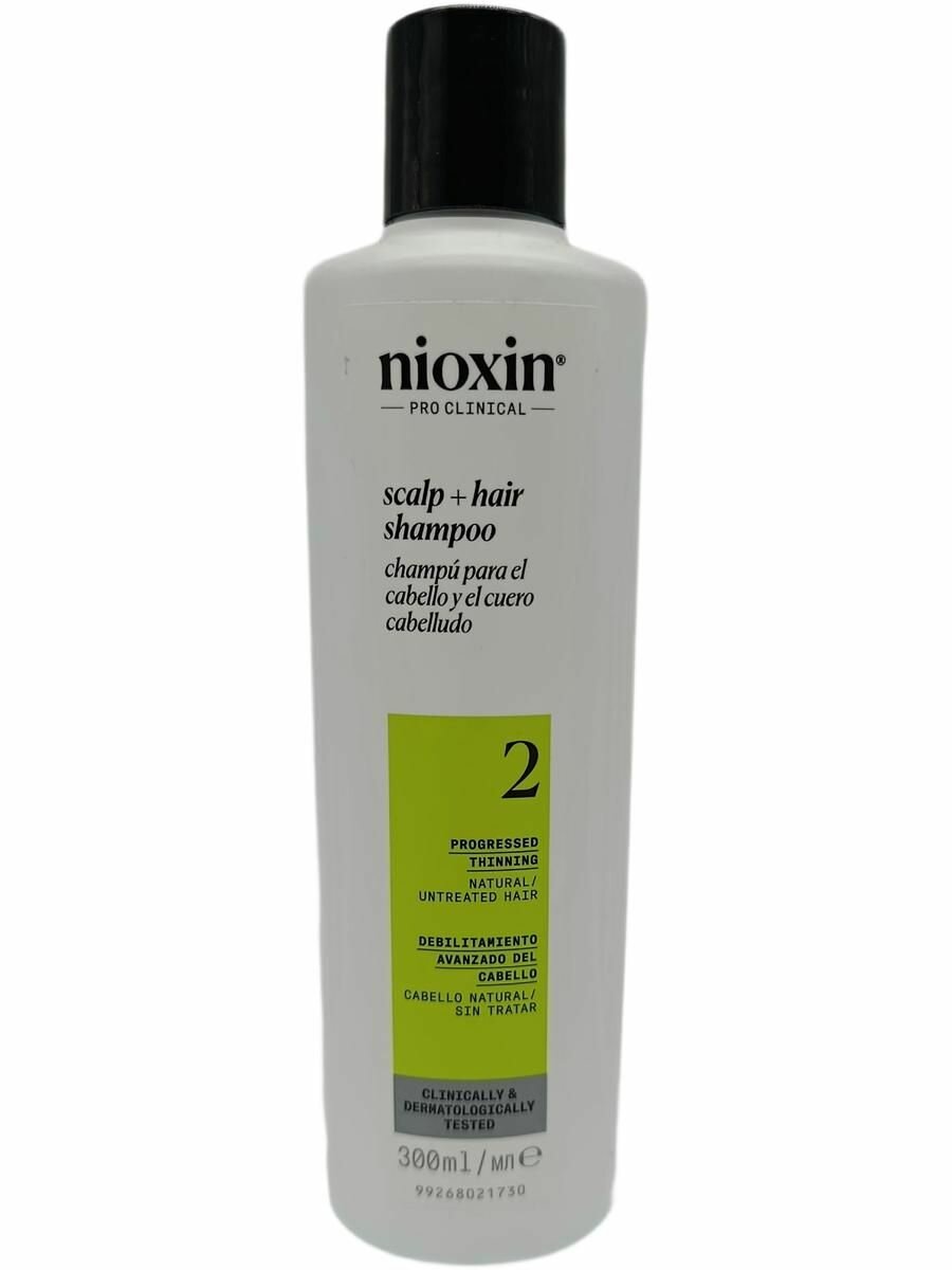 Nioxin Очищающий шампунь для заметно редеющих тонких натуральных волос (Система 2) Cleanser System 2, 300 мл .