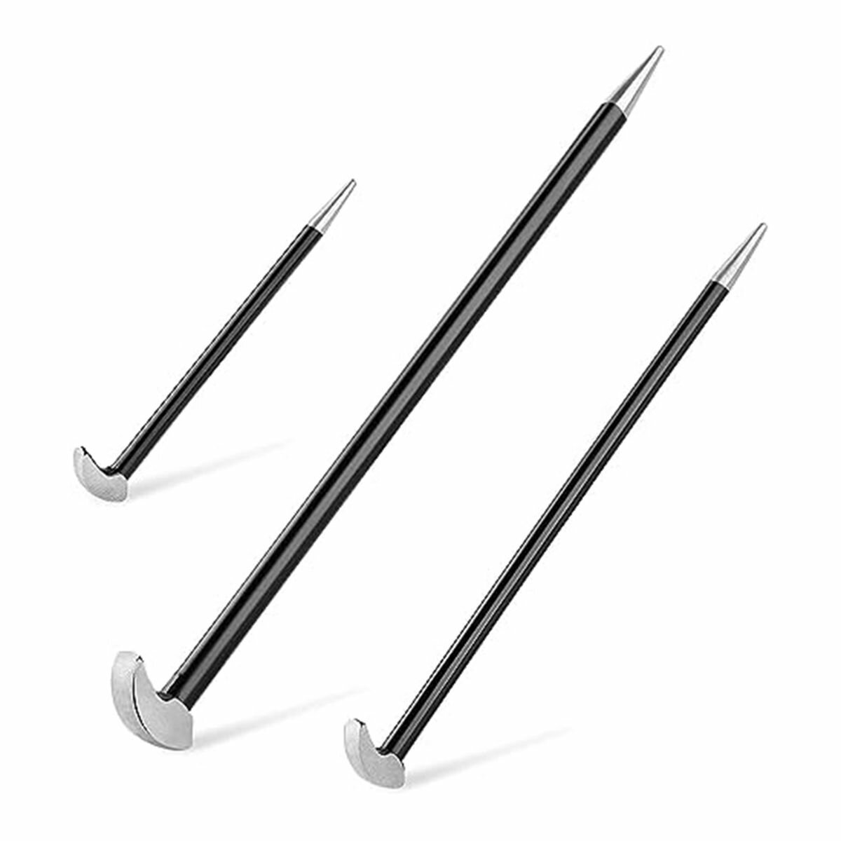 Набор монтировок Rolling Pry Bar Heel Lever 6 дюймов 12 16 дюймов, 3 шт.