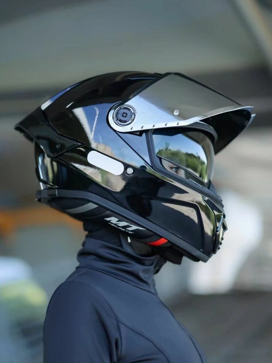 MT HELMETS Мотошлем, цвет: черный, размер: M