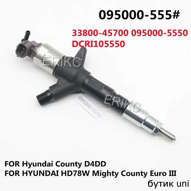 Топливная форсунка Denso 0950005550 / 0950008310 для Hyundai HD78 (мотор D4DD), аналог 3380045700, Евро 3