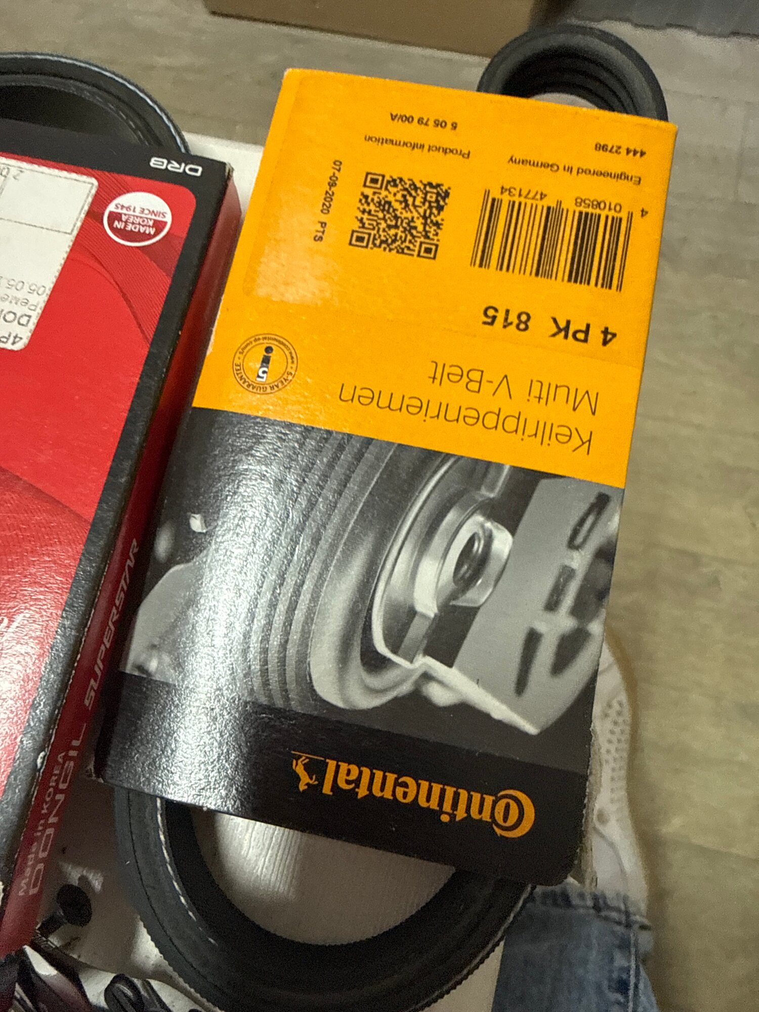 Ремень генератора поликлиновой для Kia Rio 2, Spectra, Hyundai Accent 1-3, Elantra 3 арт 4pk815 Continental