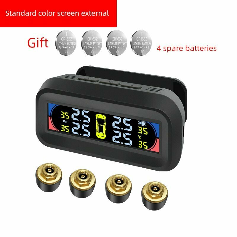 T12 Solarnyy Monitor Davleniya v Shinyav Vneshniy s Tsvetnym HD Ekranom i Alloy Osnovaniem Standart