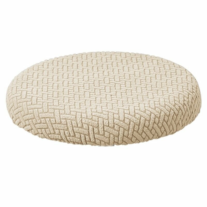 Чехол на круглый табурет/барный стул, бежевый