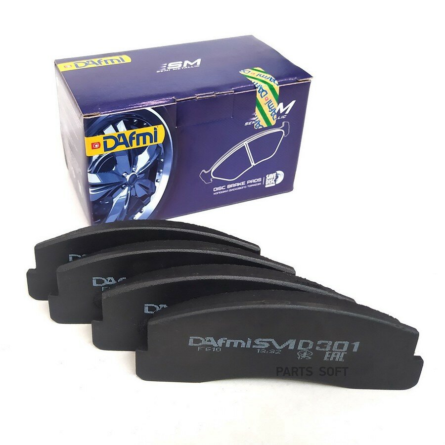 Колодки тормозные дисковые передние для а/м ВАЗ 2121 Dafmi DAFMI D301SM | цена за 1 шт