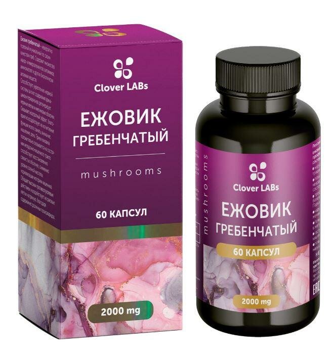 БАД Clover LABs Ежовик гребенчатый экстракт 60 капсул