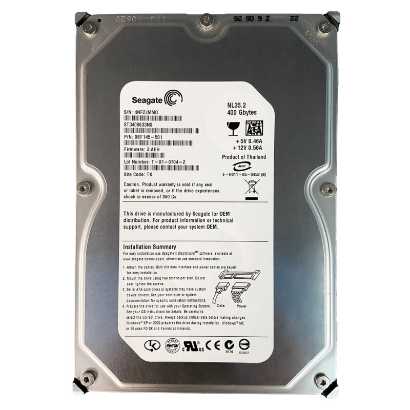 Жесткий диск Seagate 9BF145 400Gb SATA 3,5" HDD