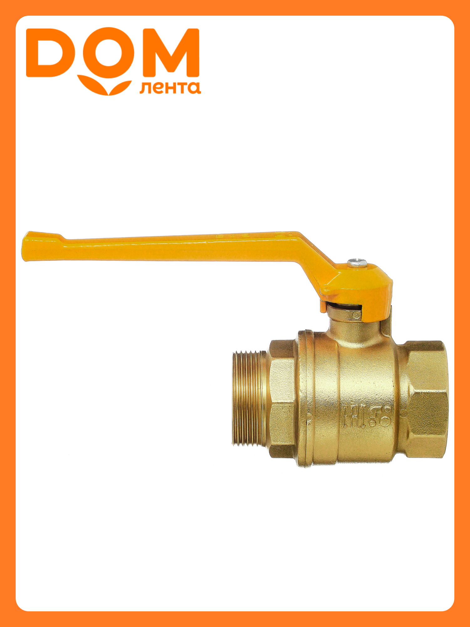 Кран шаровой БАЗ Standart 11Б27п для газа ручка "рычаг" 1/2"-1/2" вн.-нар. DN15 PN40