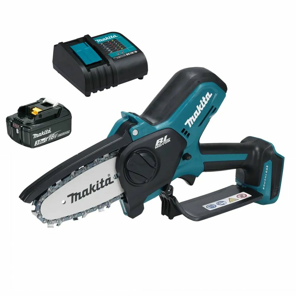 Аккумуляторная пила Makita DUC101SF, 10см, 18В, бесщеточная, 3Ач, 26 звеньев, 1 шт.