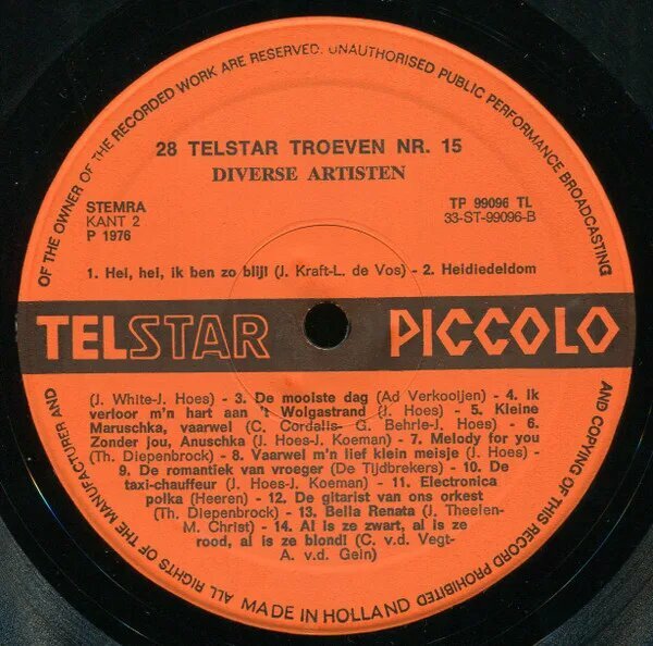 Various - 28 Telstar Troeven 15 EX — фото 1