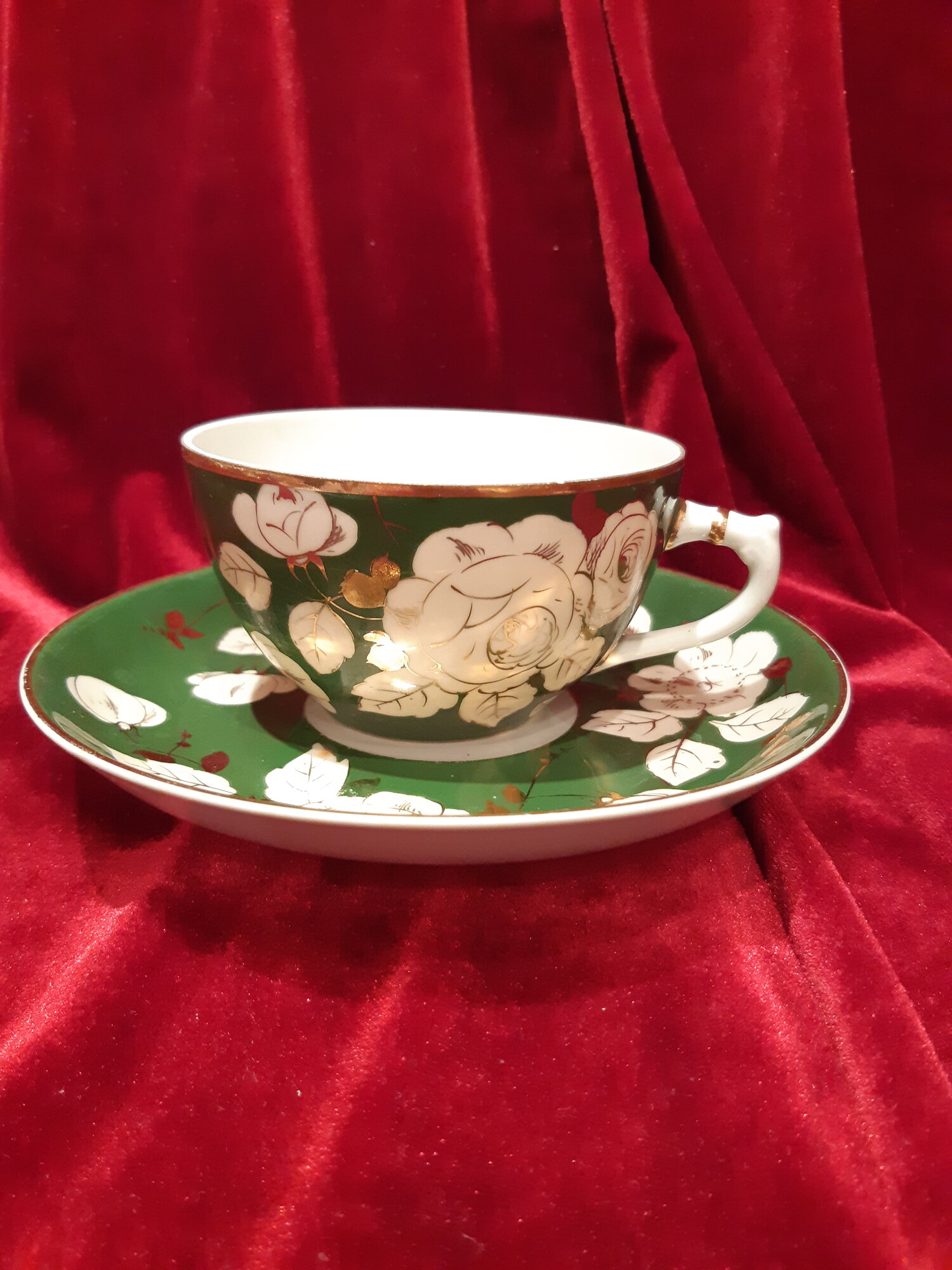 Винтажная коллекционная чайная пара Желтые цветы 1950 годы Дулево Иван Коньков киевская форма идеальное состояние