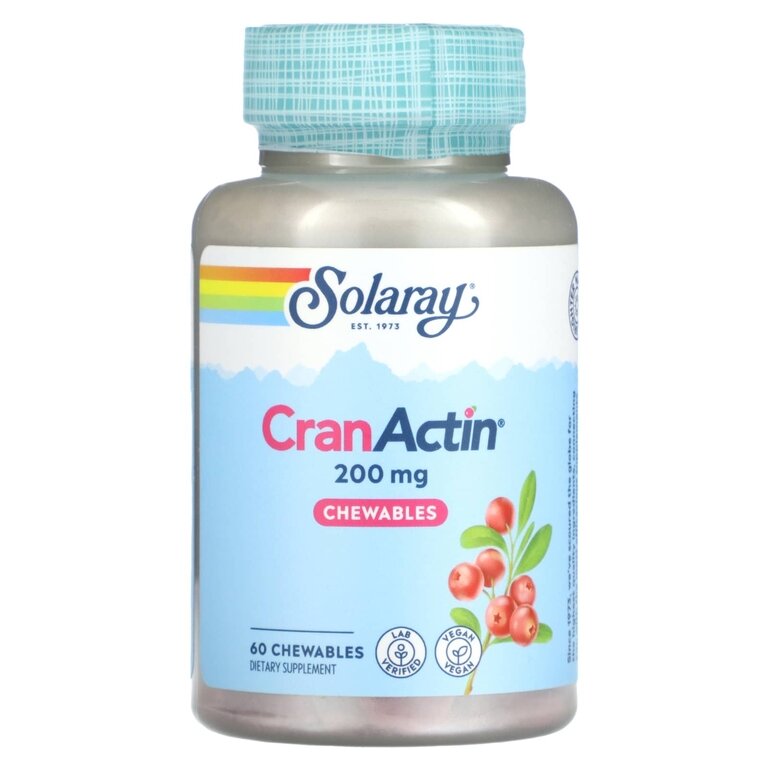 Solaray CranActin 200 mg Chewables (КранАктин 200 мг) 60 жевательных таблеток (Solaray)