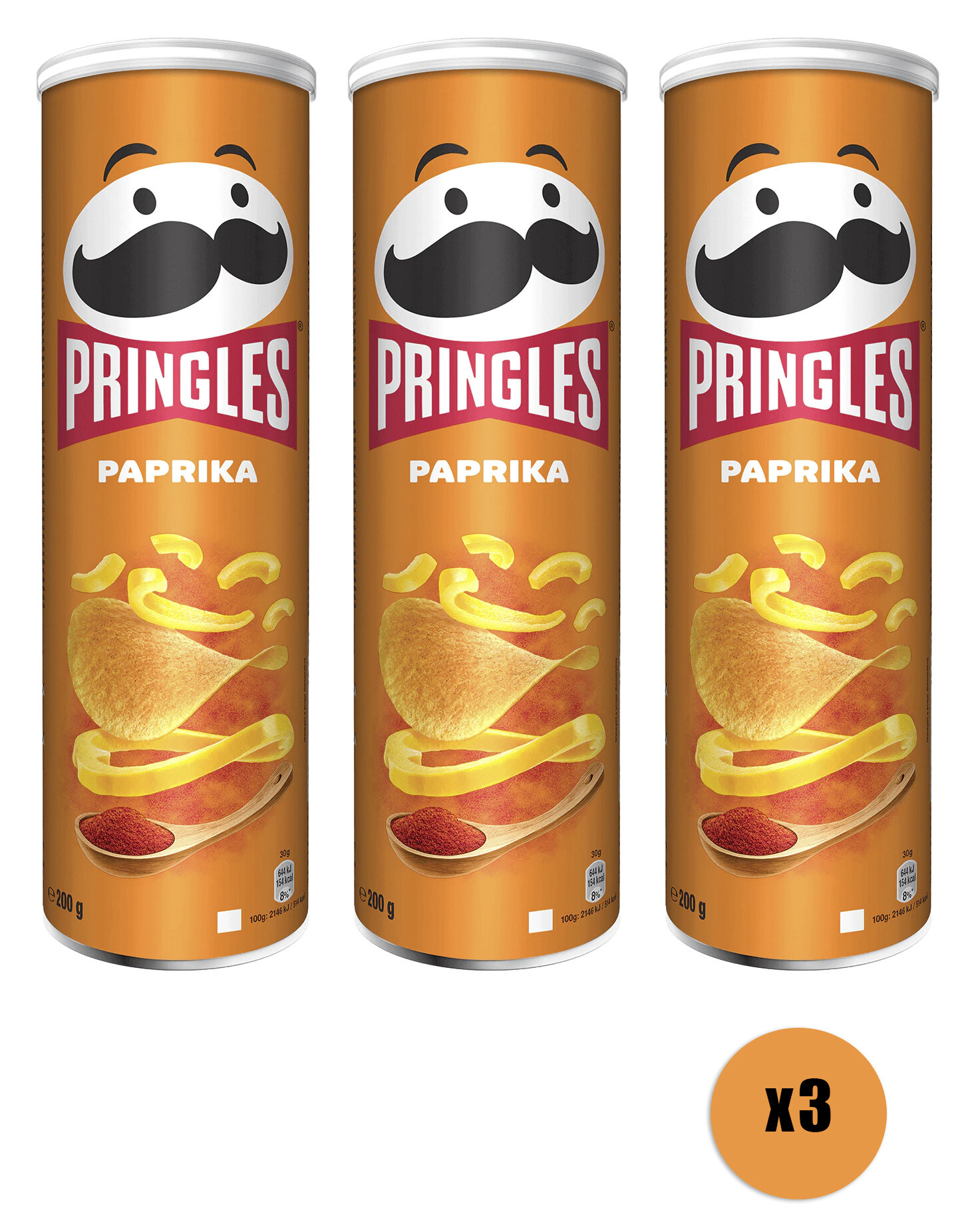 Pringles картофельные чипсы со вкусом паприки, 165 г 3шт
