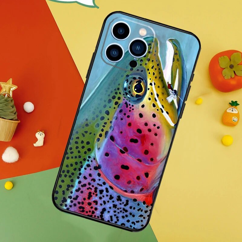 Чехол для телефона «Рыбалка нахлыстом» из коричневой форели для iPhone 17 Pro Max 16 15 14 13 12 11 Pro Max Plus 12 13 Mini 16e 17 Air Cover