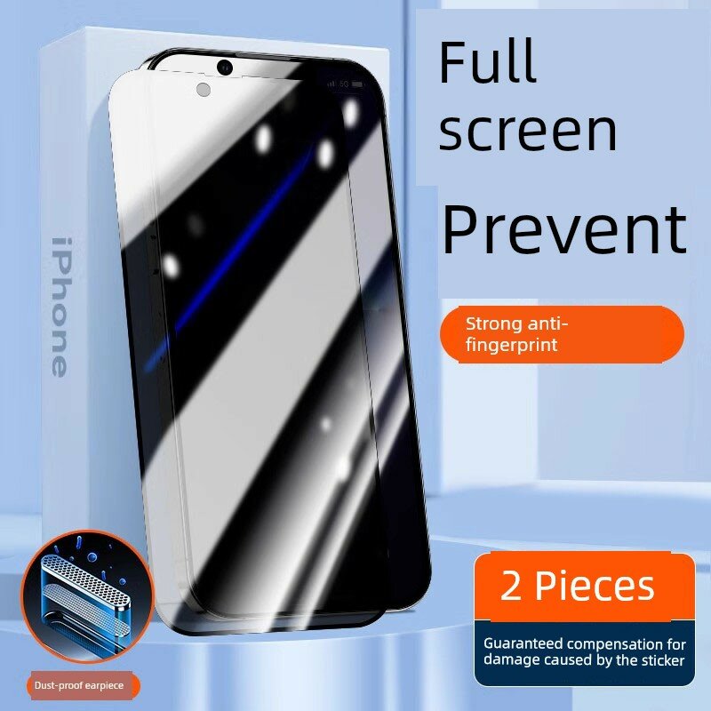 Защитная пленка для iPhone 16 Pro Max с черным ободом, антибликовым покрытием, пыленепроницаемой сеткой и гладкой