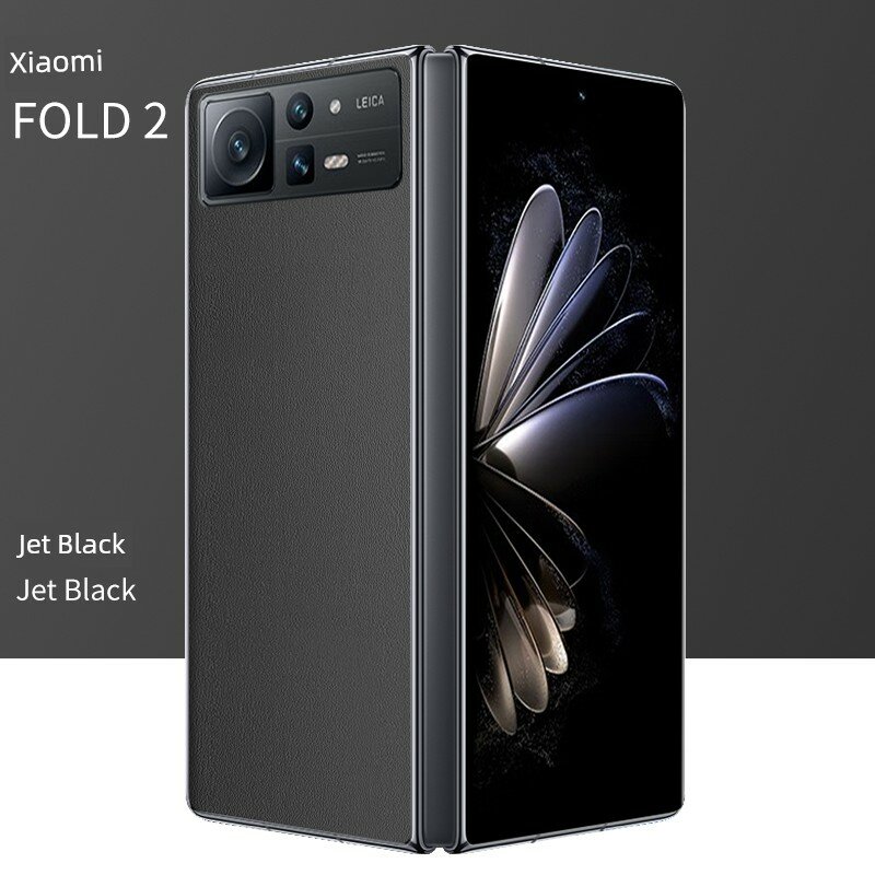 Оригинальная кожаная задняя пленка для Xiaomi MIX FOLD 2, цвет «Матовый Черный», 4 листа без отображения логотипа