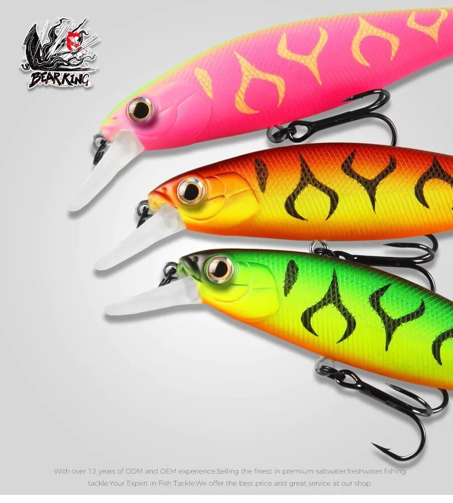 Воблер Bearking Pro Series Squad Minnow Минноу 65 мм 6 г 0.8-1 м — фото 1
