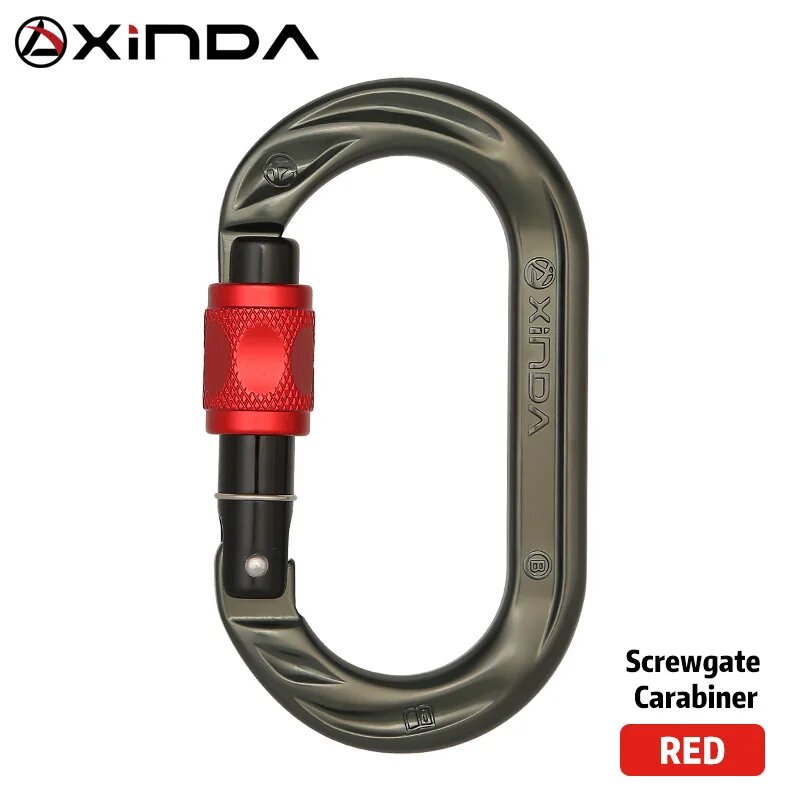 XINDA карабин Screw lock Red, 24kN