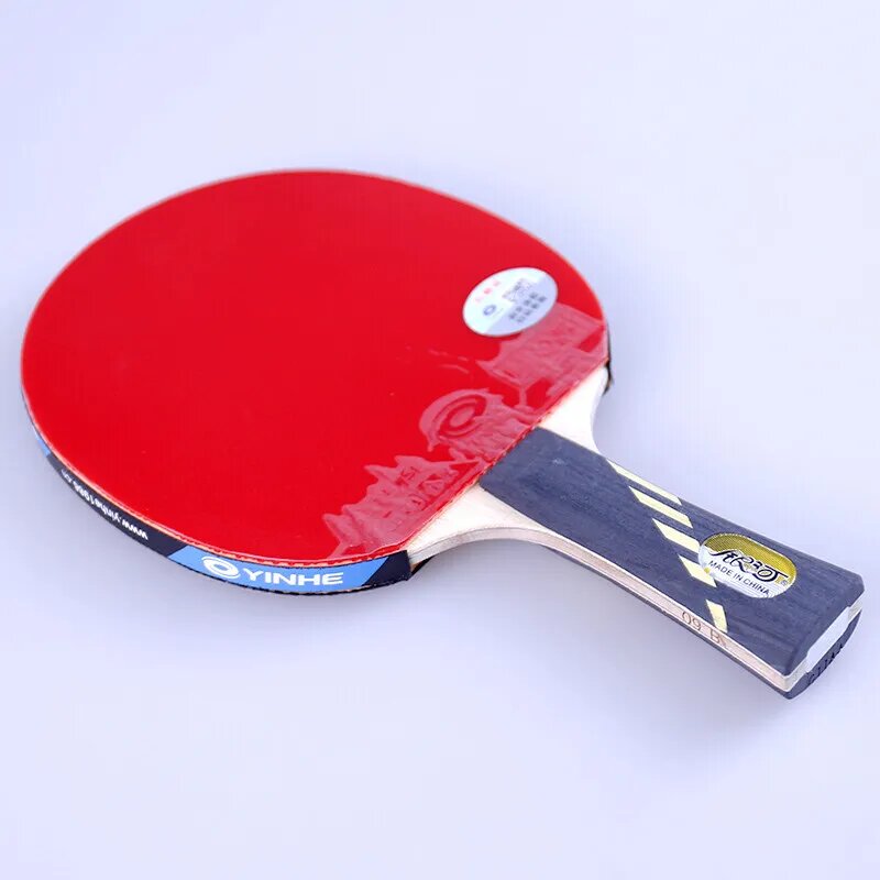 Ракетка для пинг-понга YINHE 9-star Galaxy 5 wood+2 carbon, красная, Long handle FL