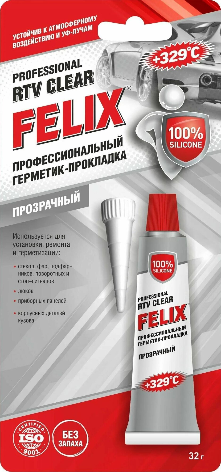 Герметик прокладка прозрачный (Felix) 32г