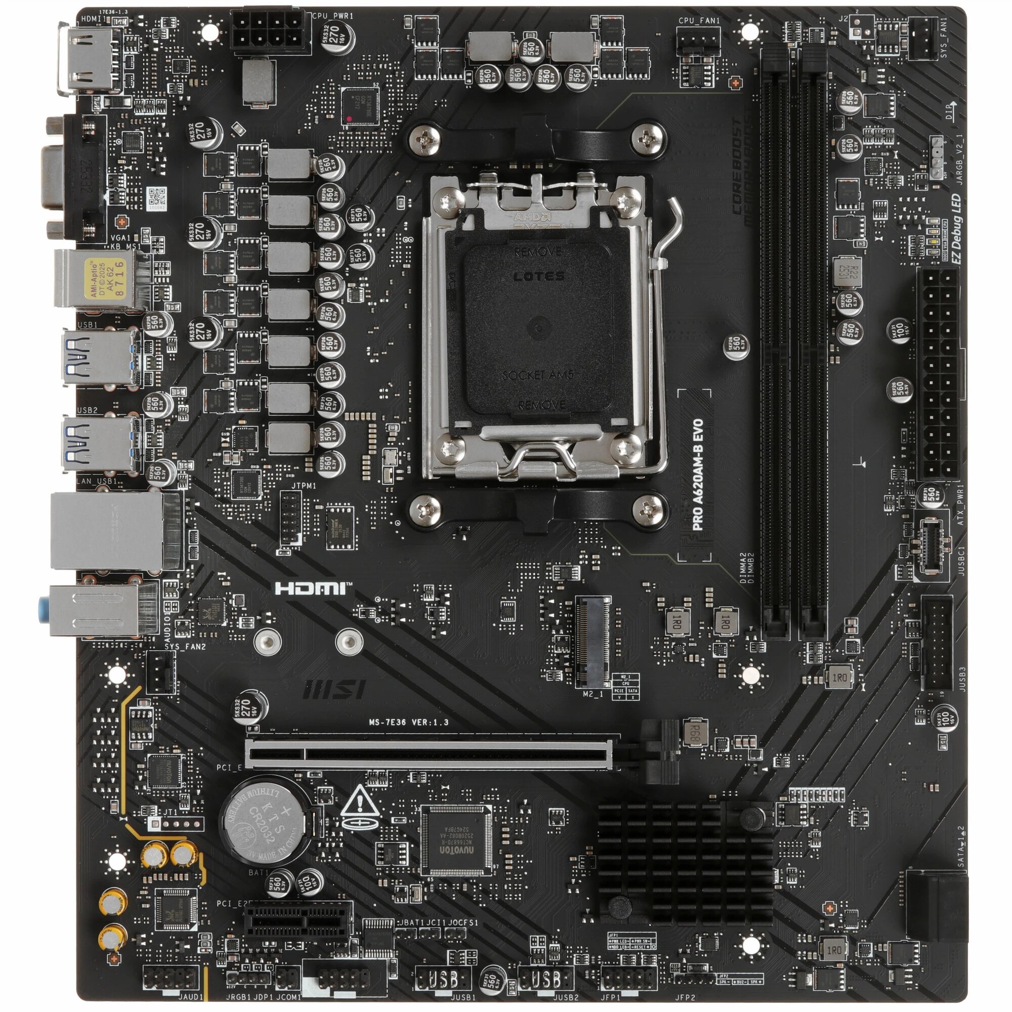 Материнская плата MSI AMD A620 SAM5 MATX PRO A620AM-B EVO