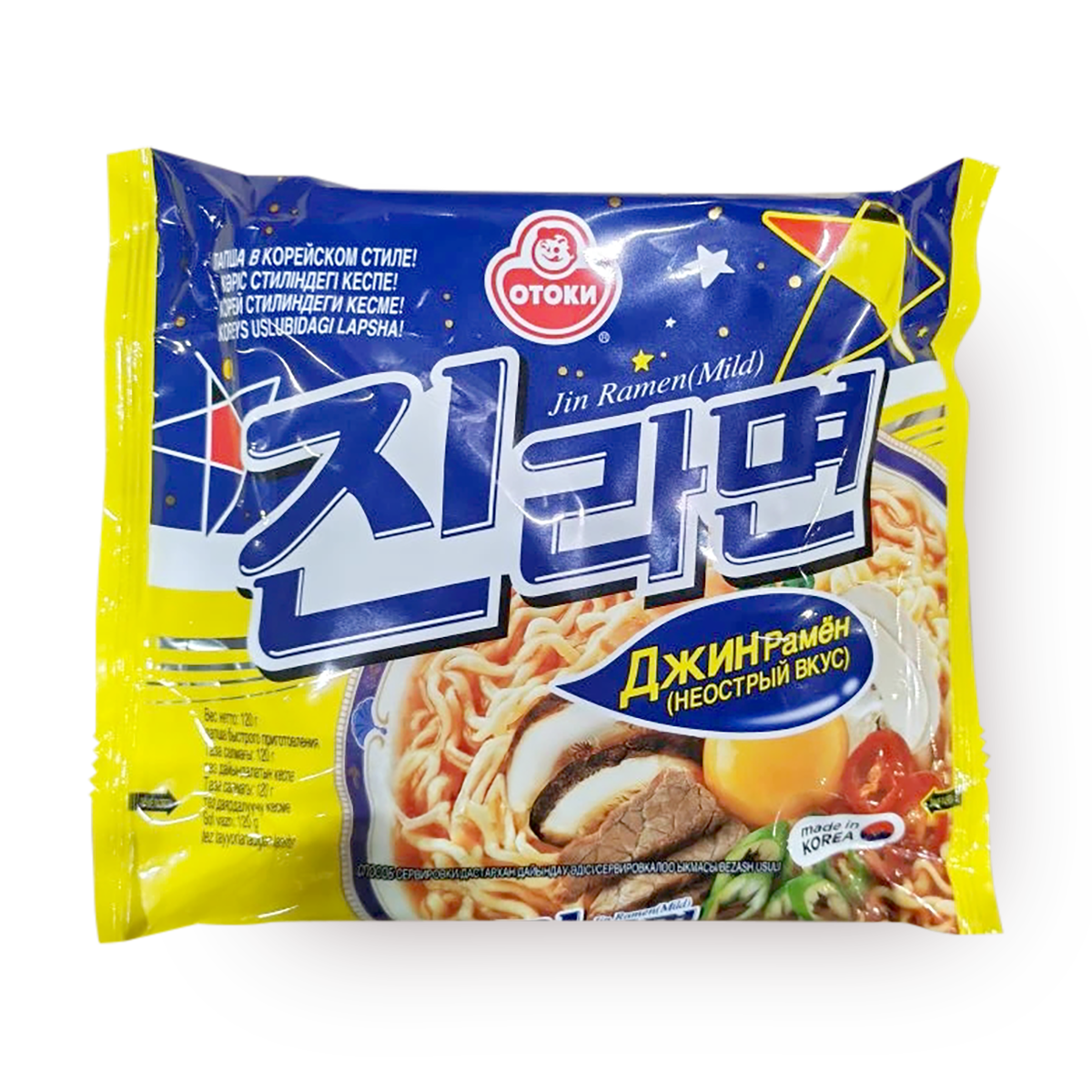 Лапша быстрого приготовления Ottogi Джин Рамён неострый вкус