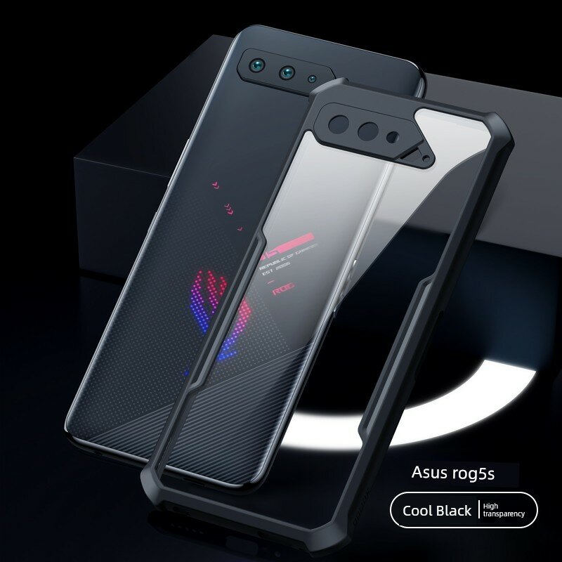 Чехол для ROG Phone 5S с полным покрытием камеры и амортизационной защитой, прозрачная поверхность для мобильного