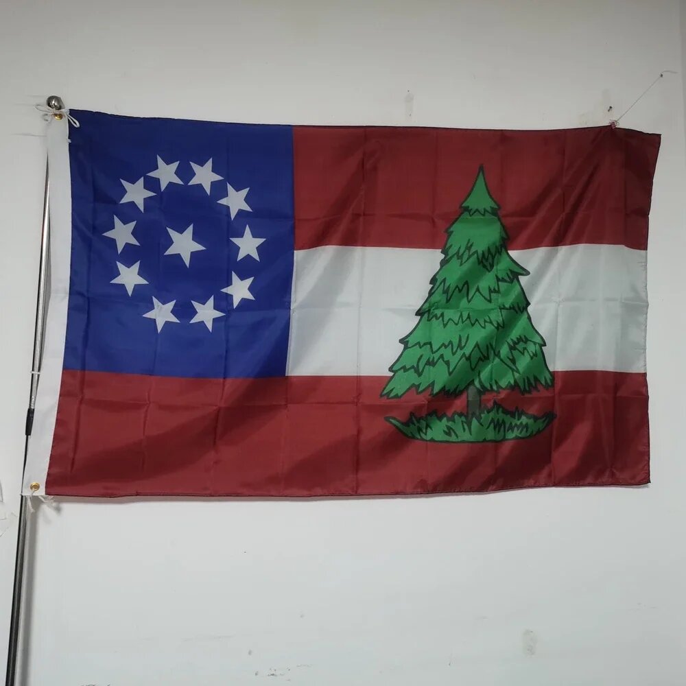 Флаг США 60x90 см, сосна, винтаж, полиэстер