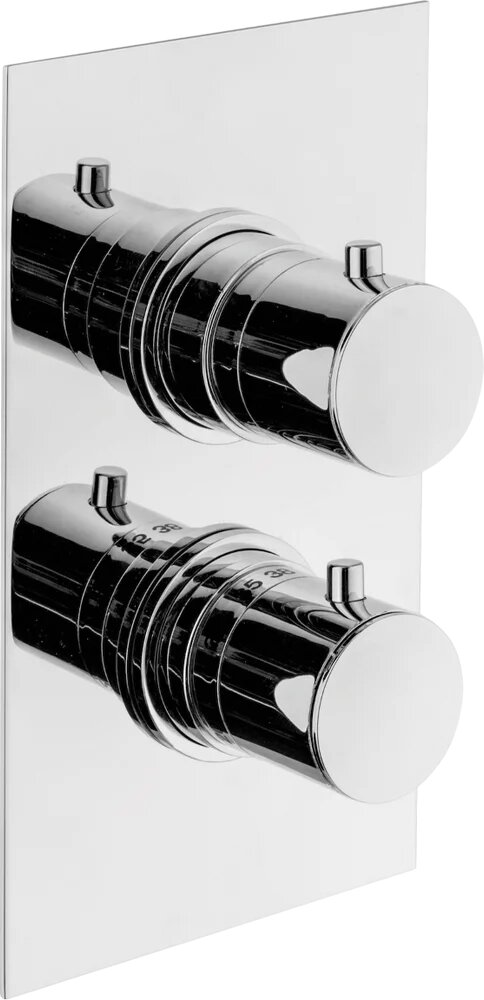Термостатический смеситель встраиваемый Plumberia Selection Ixo XOT5020CR С внутренней частью, латунный, из нержавеющей стали, настенный, хром, глянцевый