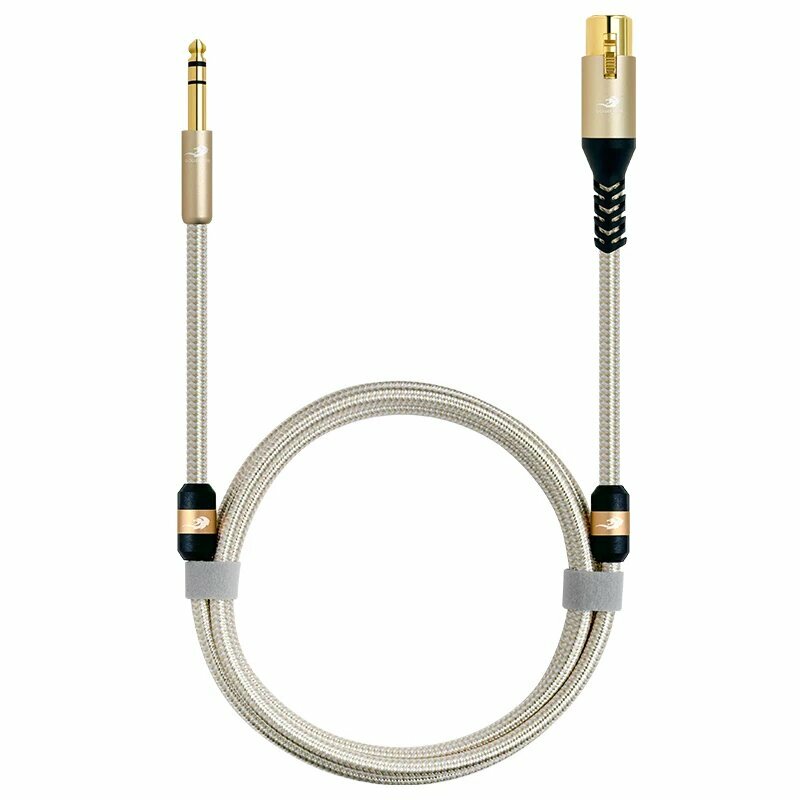 Аудиокабель Goli Lion XLR (гнездо) на 6,5 мм для конденсаторного микрофона, большой трехжильный кабель 6,35 мм на XLR