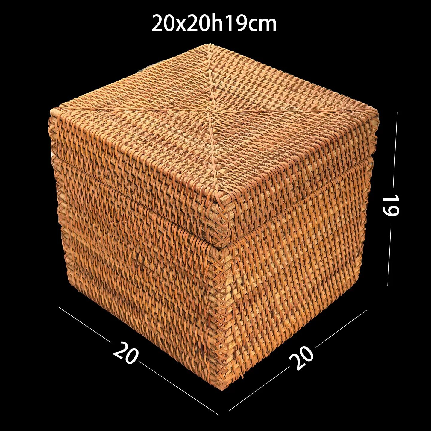 Квадратная емкость для чая Пуэр, 20x20x19 см, прямоугольная банка с крышкой