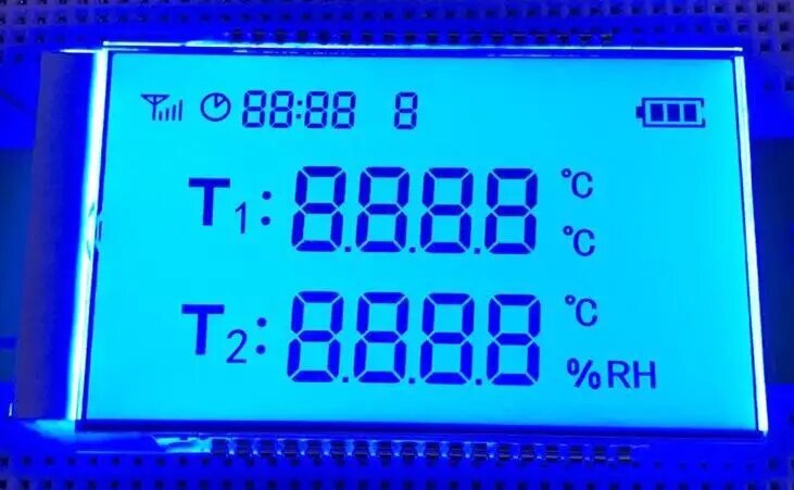 ЖК-дисплей 4-разрядный, синий backlight, 36PIN, 3.3В
