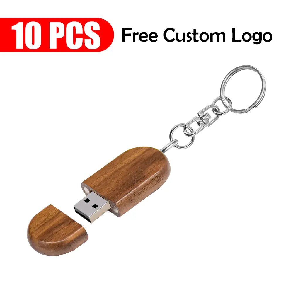 USB-флешка 32 ГБ из клена, цвет орех