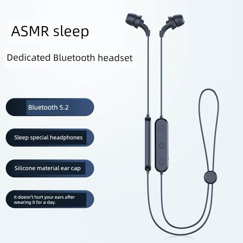 Bluetooth наушники для сна и учебы - Шумоподавление, удобство при боковом сне, звук HiFi, черный