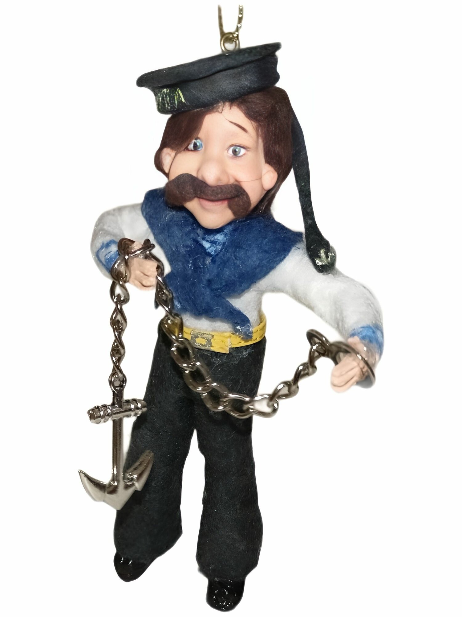 Ватная елочная игрушка "Моряк"